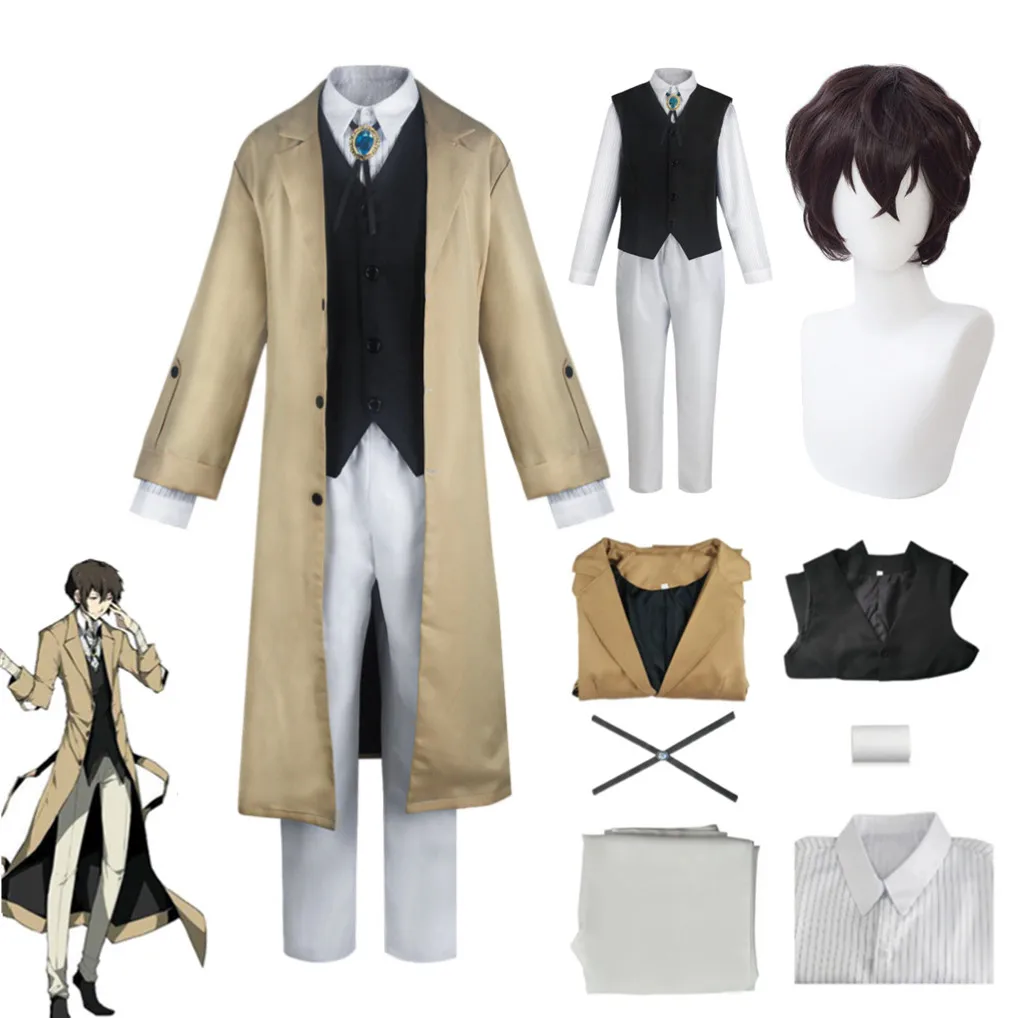 Disfraz-de-Anime-Bungo-Stray-Dogs-Dazai-Osamu-Chaqueta-larga-abrigo ...