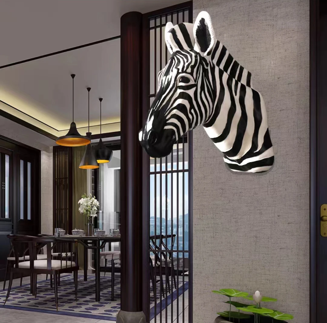 Home Decor Sculpture Goat | Decoration Zebra Statues | Resin Wall Decor ...