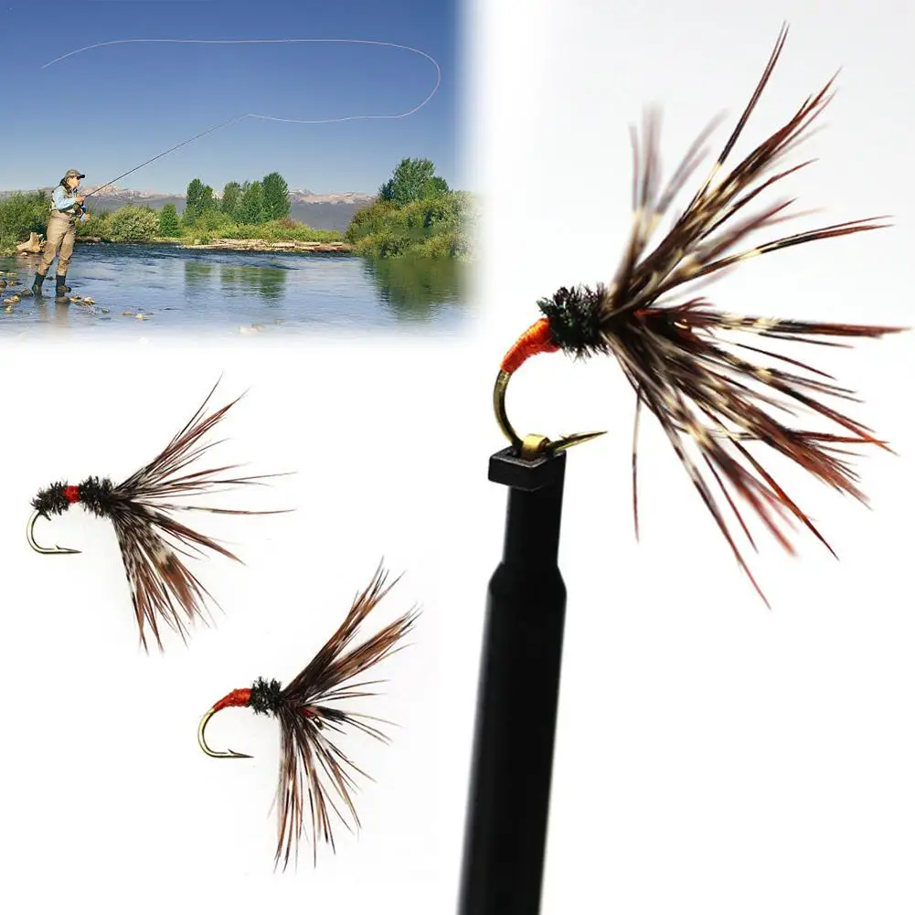 10pcs-Tenkara-Flies-Kebari-Reverse-Hackle-Dry-Fly-Barbed-Hook-Salmon ...