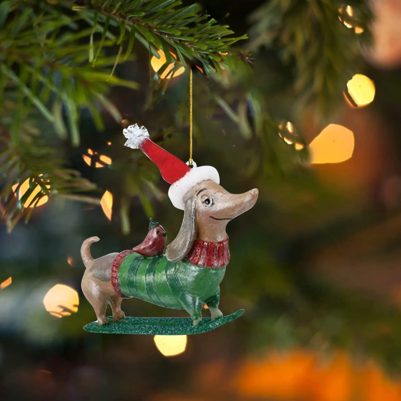 Decora-es-de-Natal-Dachshund-Dog-Shaped-Pingentes-acr-licos-para-festa ...