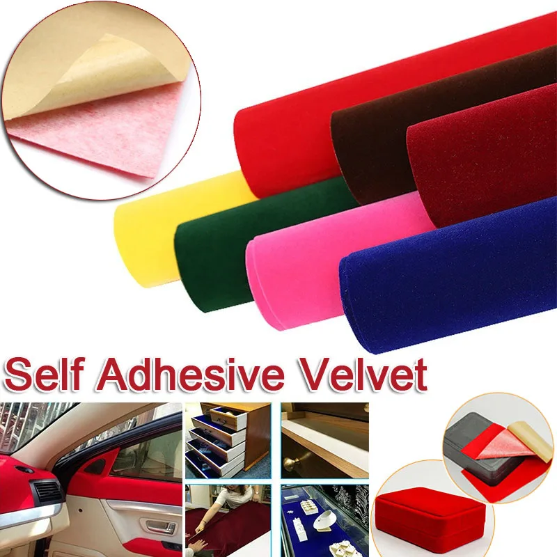 Roll-package-6-Sizes-Self-Adhesive-Soft-Velvet-Fabric-Velour-Felt ...