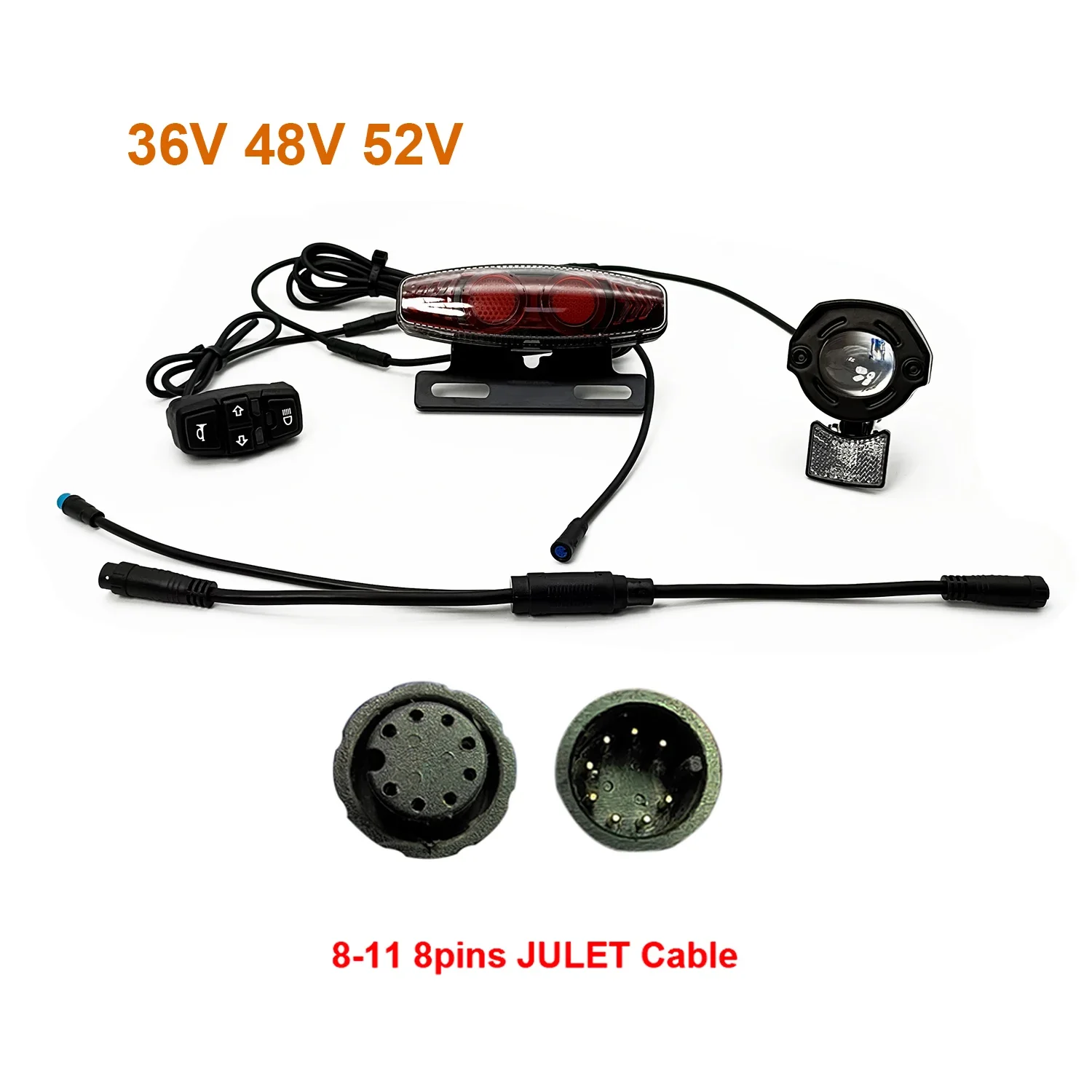LinHi Electric Bicycle Modified Bike Light Waterproof kit Universal 24V ...