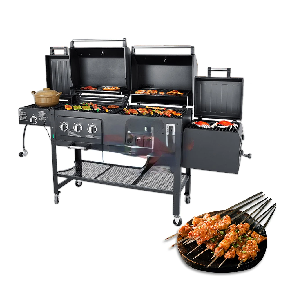 Charcoal-Wood-Burning-Stove-Fire-Commercial-Large-Cooking-Area ...