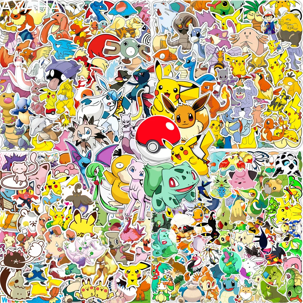 50-80-100-p-s-dos-desenhos-animados-pikachu-pokemon-adesivos-anime-diy ...