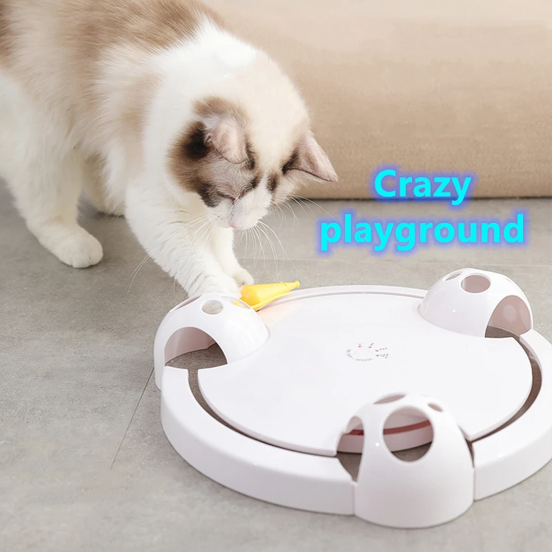 New-Interactive-Cat-Toy-Funny-Cat-Automatic-Rotating-Cat-Play-Teaser ...