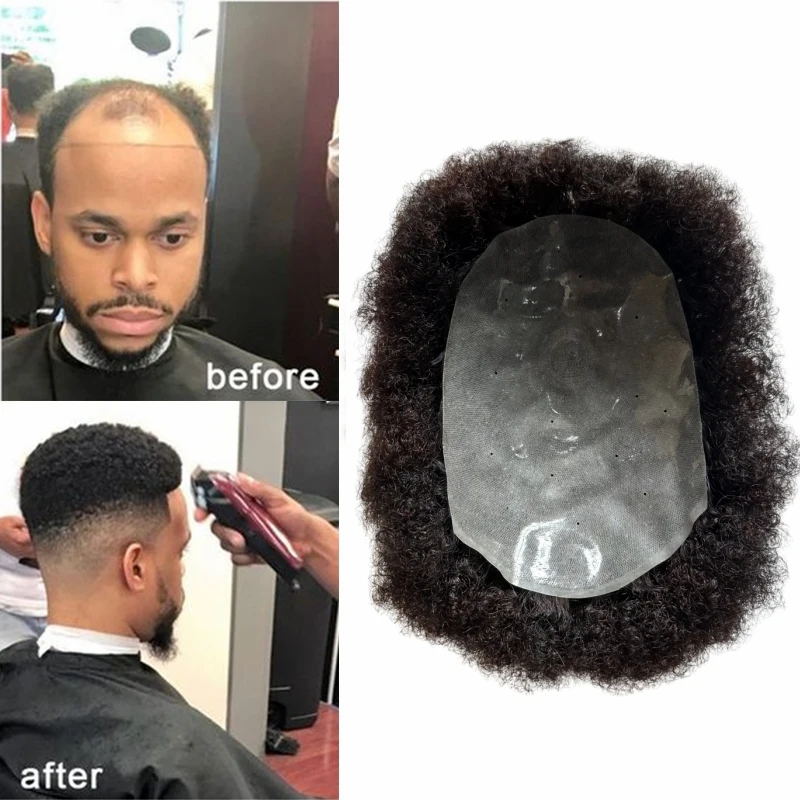 Postiche-afro-boucl-en-dentelle-pour-hommes-perruques-de-remplacement ...