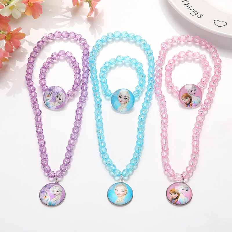 Frozen-Girl-Necklace-Bracelet-Children-s-Cute-Anime-Princess-Elsa ...