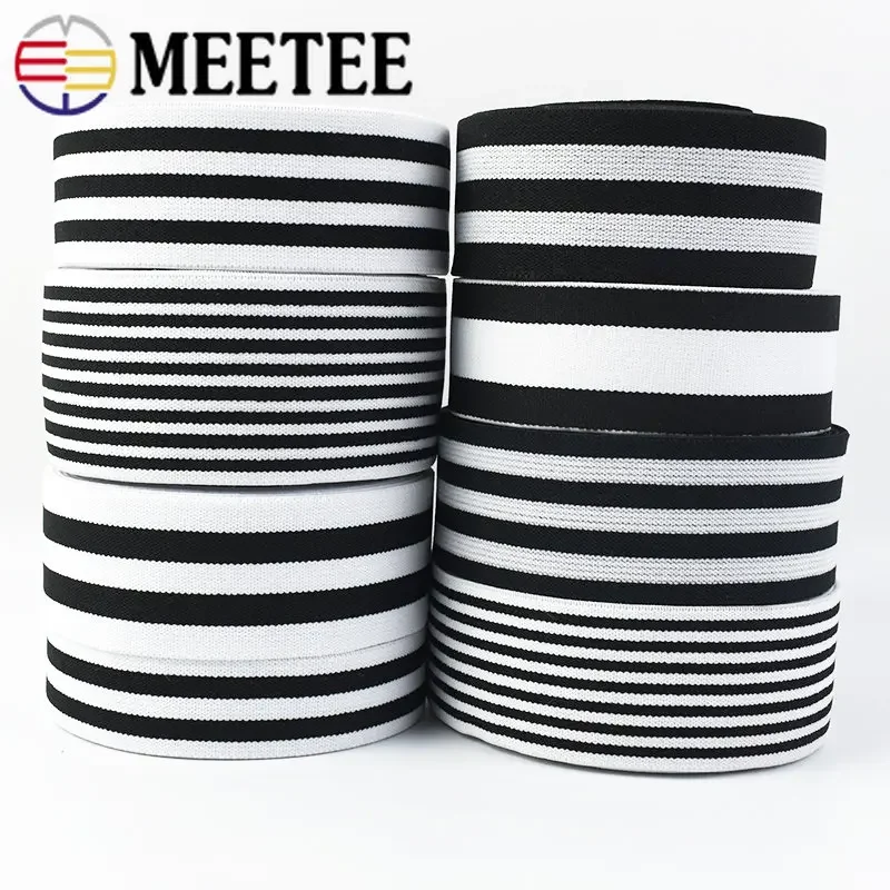 2-5-10M-25-30-35-40-50mm-Stripe-Nylon-Elastic-Band-Underwear-Trouser ...
