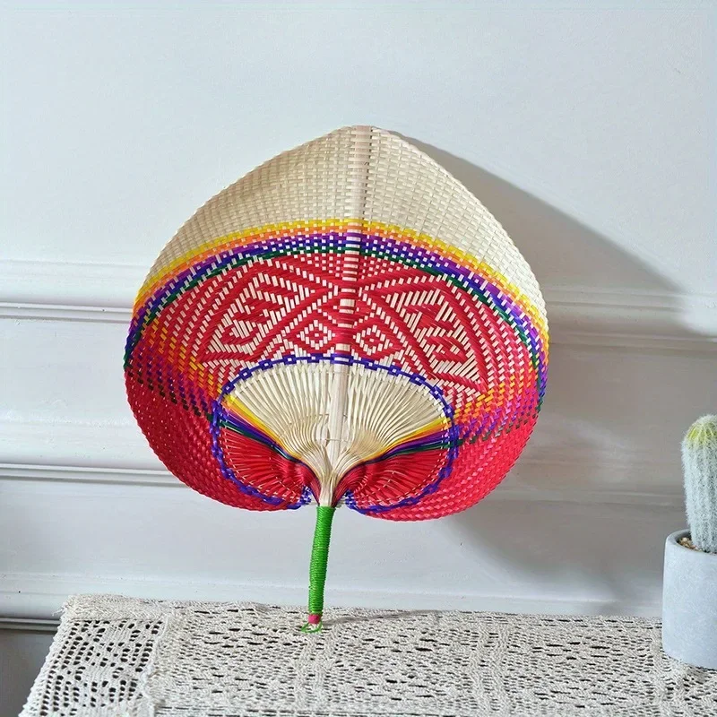 1pc-Bamboo-Dandelion-Hand-Crank-Fan-Handcraft-Fan-Exquisite-Pure-Straw ...