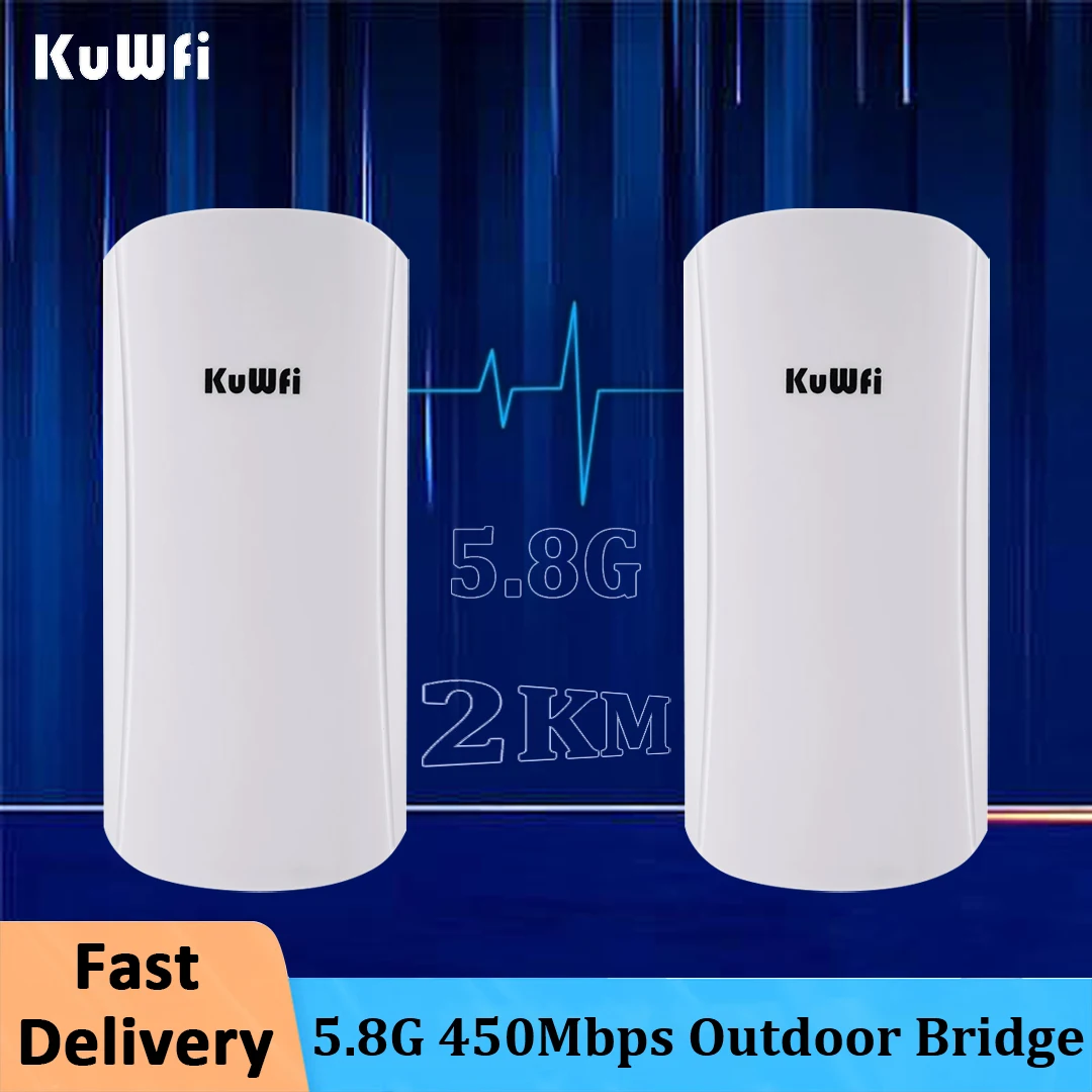 Kuwfi-5GHz-450Mbps-Wifi-Bridge-Outdoor-CPE-Long-Range-Wireless-Repeater ...