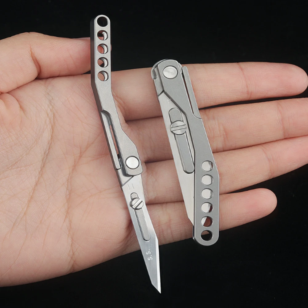 Mini-Titanium-Alloy-Scalpel-EDC-Outdoor-Folding-Knife-Unpacking-Pocket ...