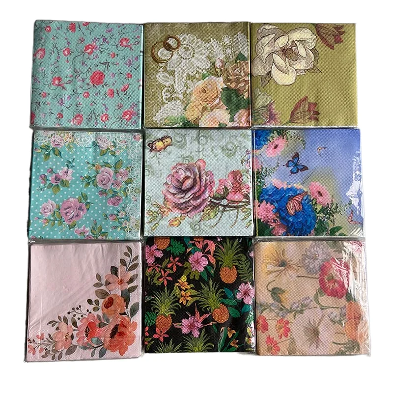 20Pcs-Disposable-Napkins-Wood-Pulp-Color-Printing-Napkins-Facial-Tissue ...