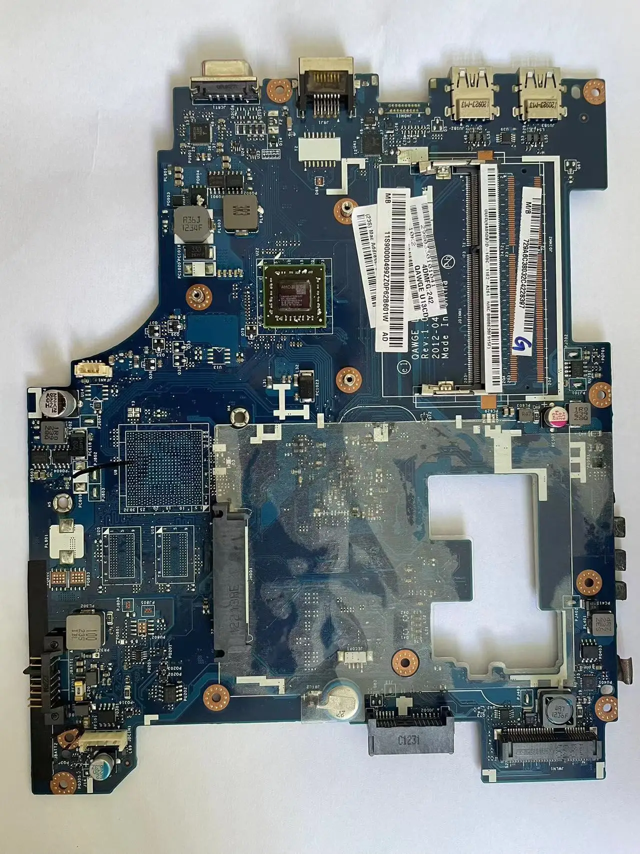 Placa-mãe original para Lenovo G485, G485, E1-1200, QAWGE LA-8681 ...
