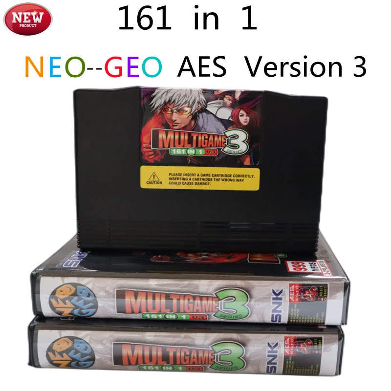 Version 3 Arcade Cassette 161 in 1 NEO GEO AES multi games Cartridge Ver. 3 upgraded Version for ...