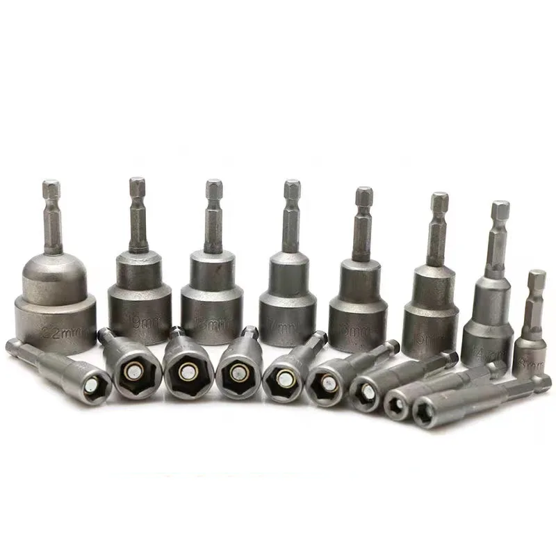 Magnetic-Nut-Socket-Screwdriver-Bits-1-4-Hex-Shank-Key-Set-Drill-Bit ...