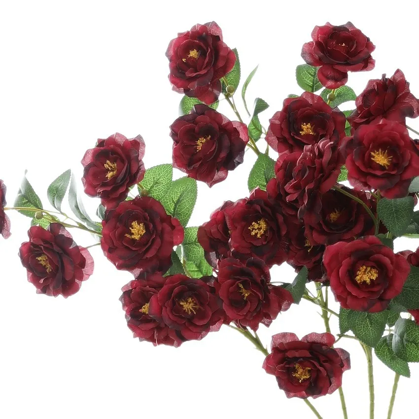 Artificial Hybrid Tea Rose Silk Flowers Wedding Bouquet Home Decor ...