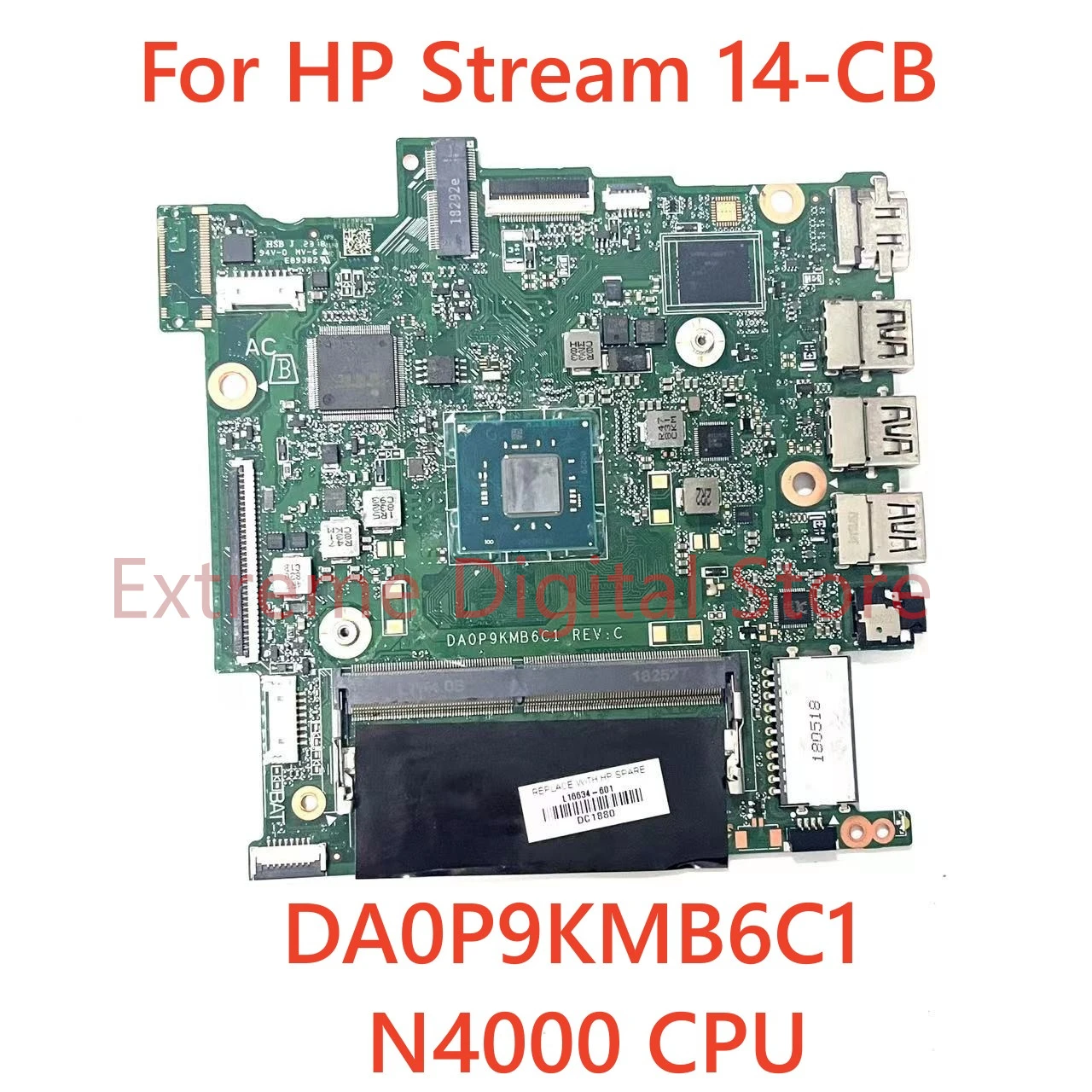 For HP Stream 14 CB Laptop motherboard DA0P9KMB6C1 with CPU N4000 100% ...