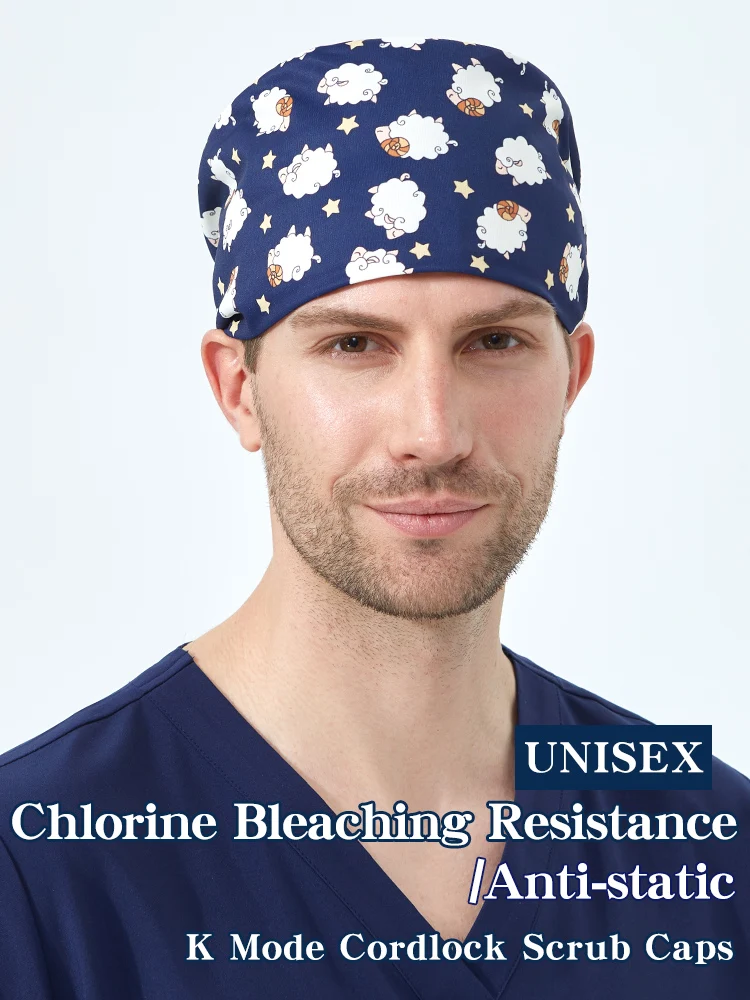 Satin-Silky-Surgeon-Medical-Scrub-Cap-Nurse-Surgical-Hat-for-Women-Men ...