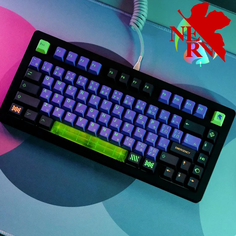 EVANGELION Eva PBT Keycap Personalized Keycaps for Gaming Mechanical ...