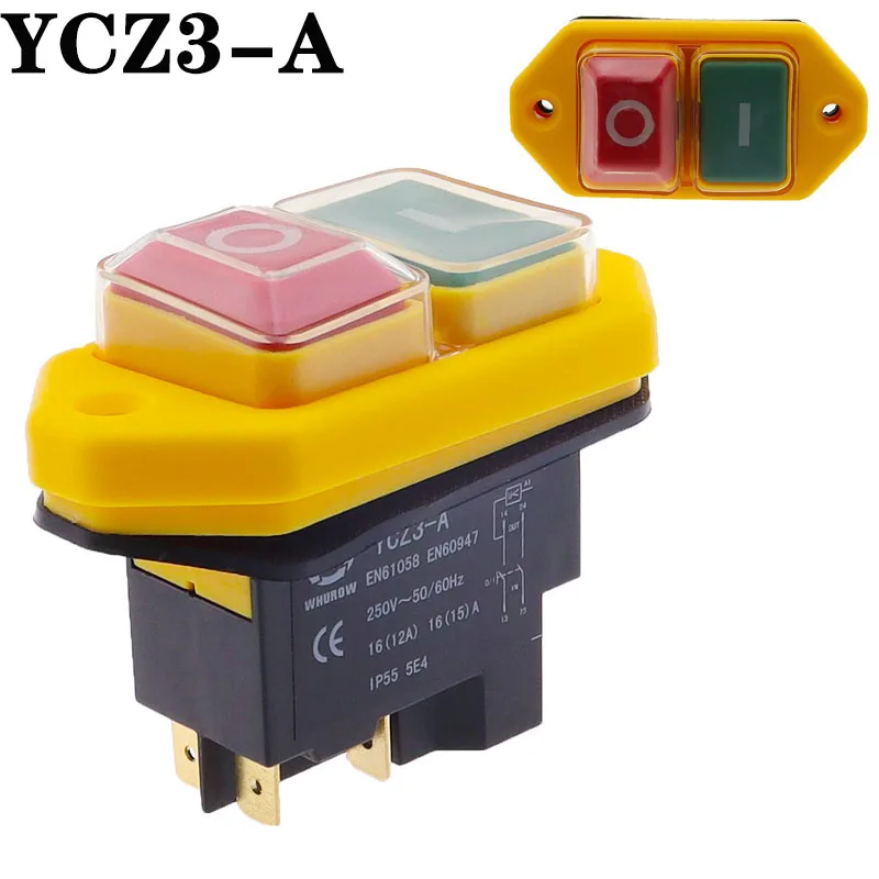 YCZ3-A-Electromagnetic-Switch-4-5-Pin-110-220V-On-Off-Push-Button ...