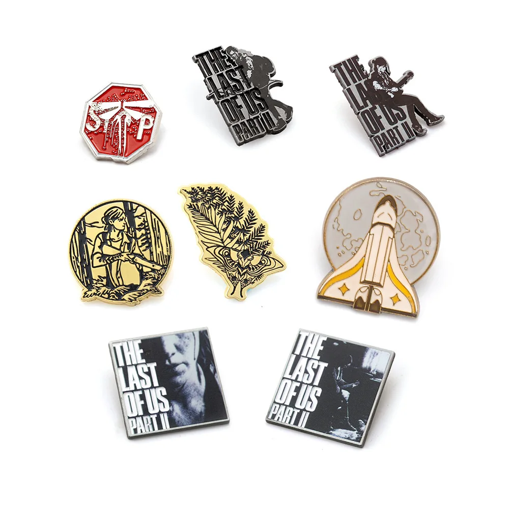 The Last Of Us Part 2 Ellie Backpack Pins Brooch Shield Wings Tlou Rocket Spaceship Badge ...
