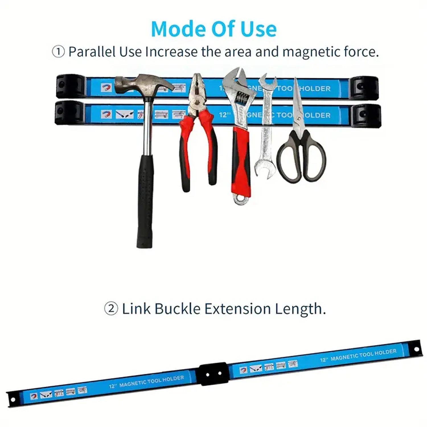 Magnetic-Tool-Holder-Heavy-duty-Magnet-Bar-Strip-Rack-Wrench-Tool ...
