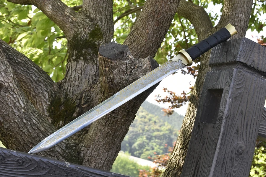 75cm-short-sword-katana-wakizashi-Ripple-sword-battle-ready-sharp ...