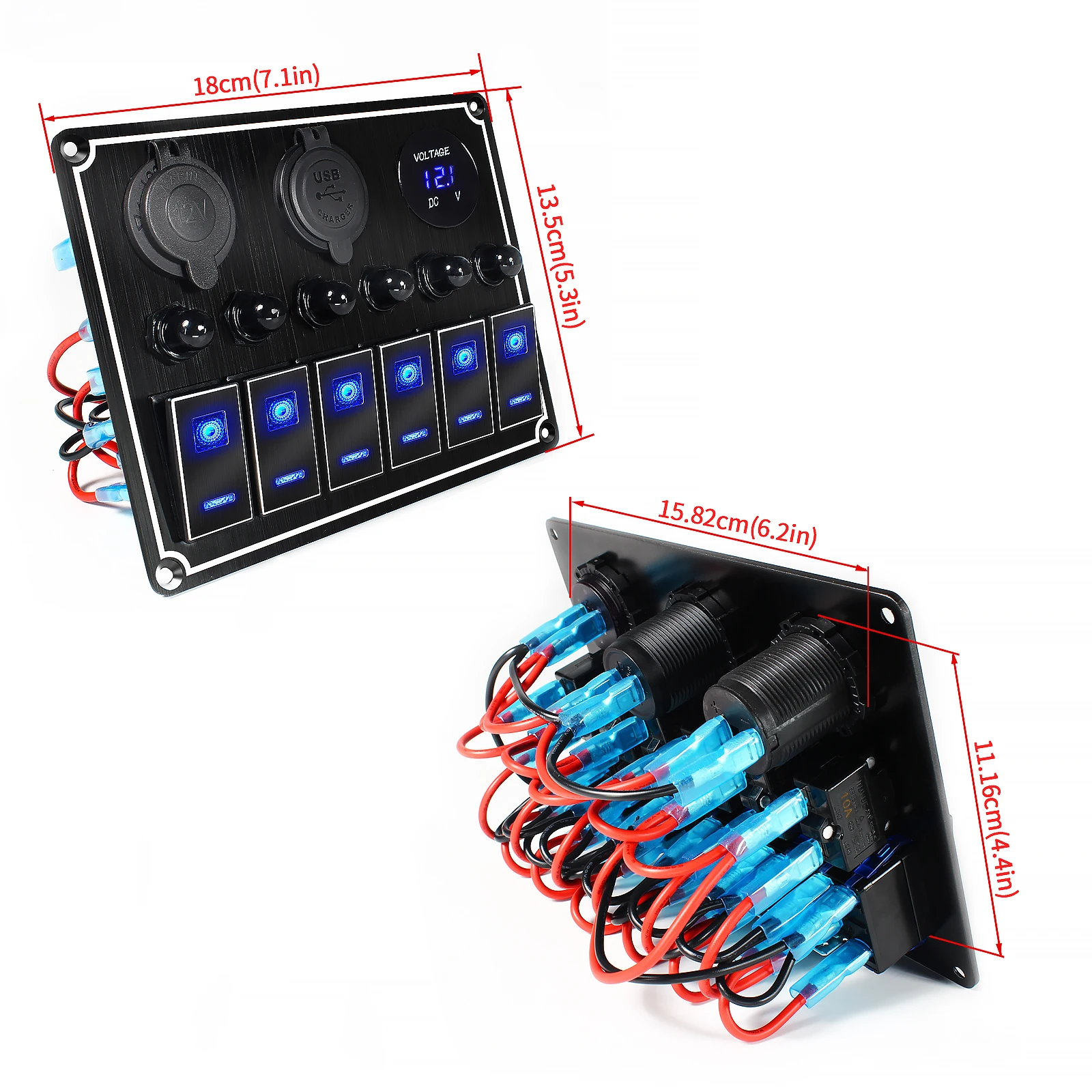 4-6-Gang-12V-24V-Metal-Rocker-Switch-Panel-For-Truck-Camper-RV-Yacht ...