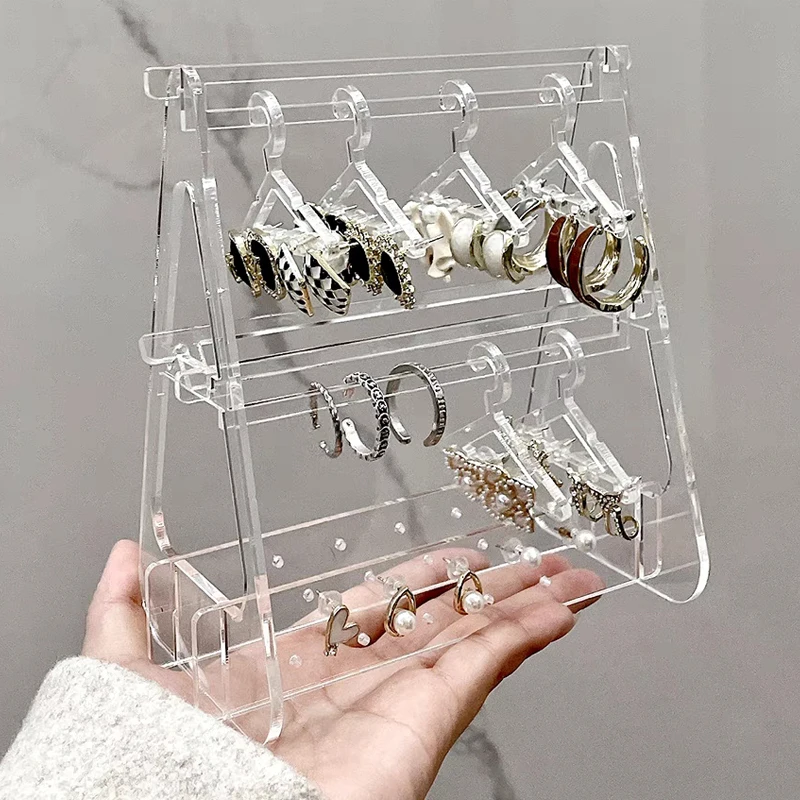 8pcs Hangers Creative Earring Display Clear Acrylic Organizer Stand ...