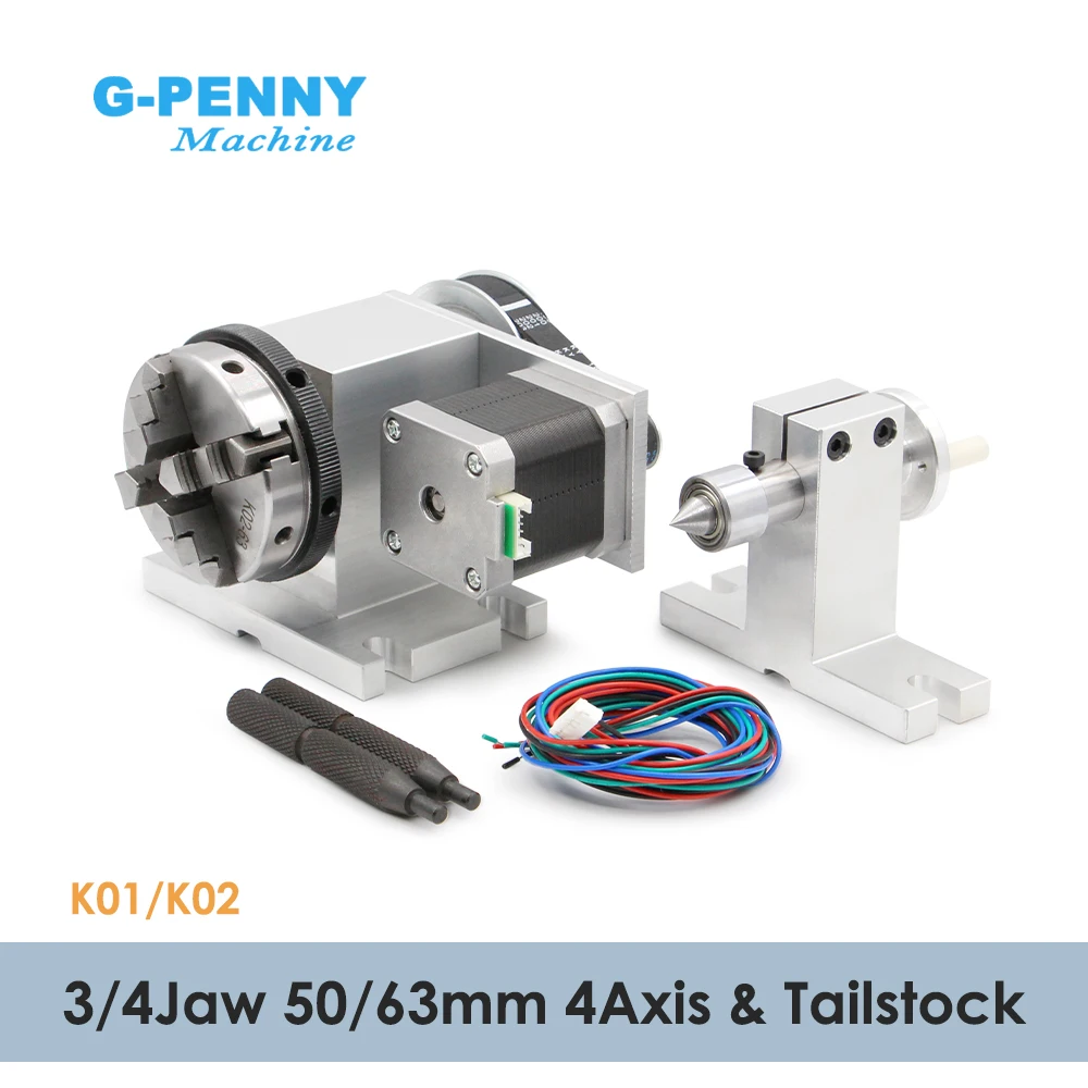 G-Penny-4th-Axis-Kit-With-Tailstock-Rotate-Axis-With-Nema17-Stepper ...