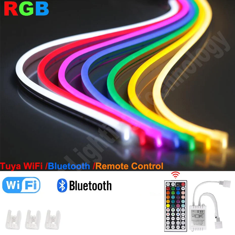 Tuya Smart WiFi RGB LED Neon Light Strip12V 120Leds/m Flexible Tape ...