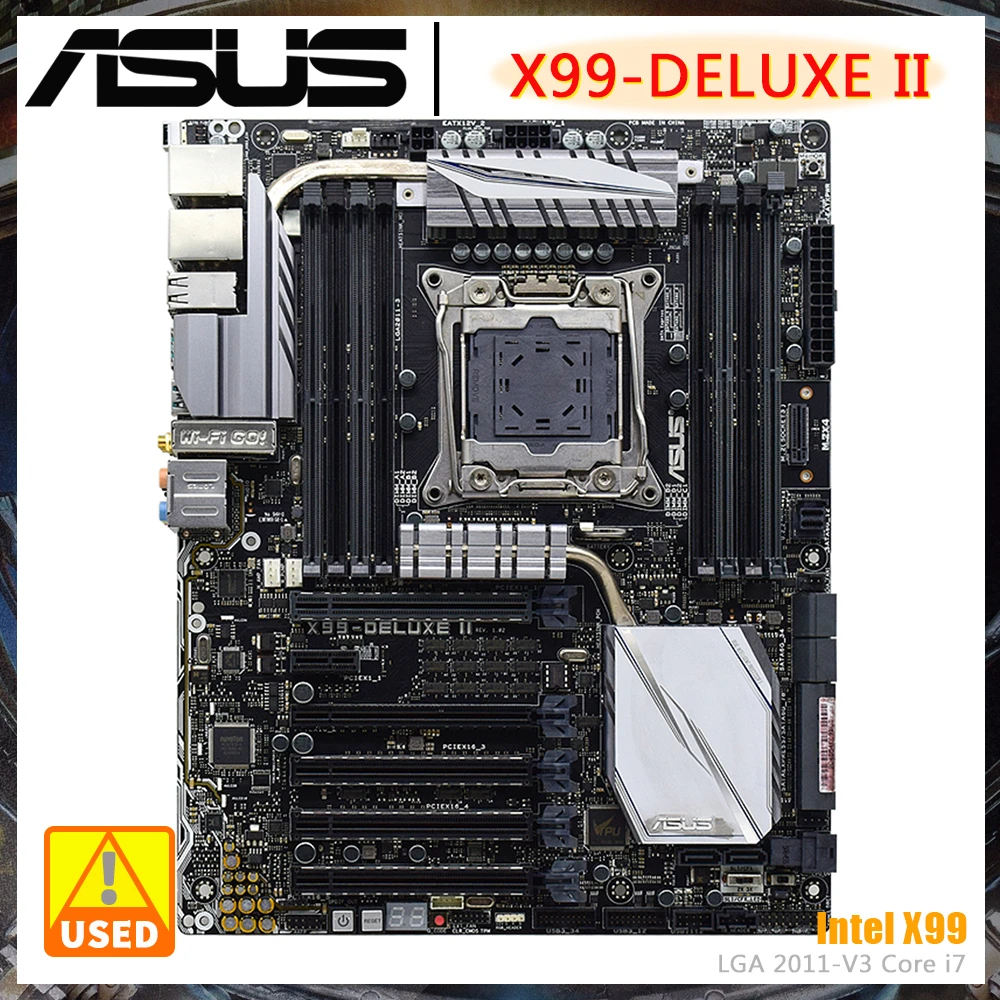 LGA 2011-V3 Socket Motherboard ASUS X99-DELUXE II with Intel X99 Chipset Support Core i7 Intel ...