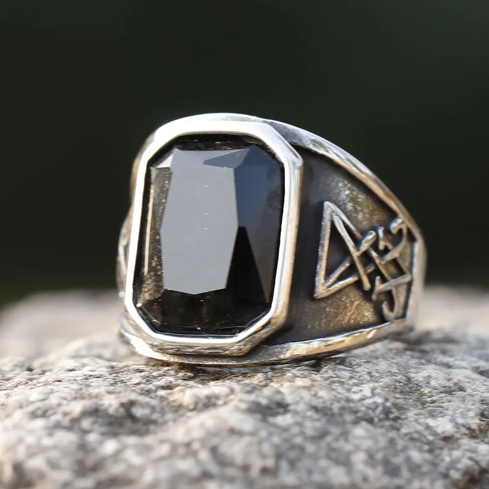 NEW Men's 316L stainless steel rings Vintage Lucifer Satan Punk Rock ...