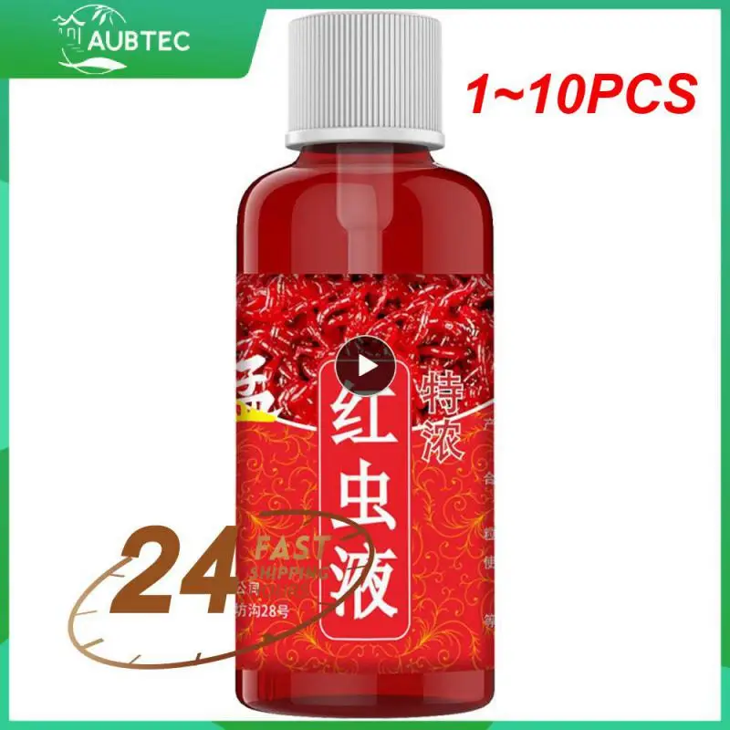 1-10PCS-Fish-Bait-Additive-60ml-Concentrated-Red-Worm-Liquid-High ...