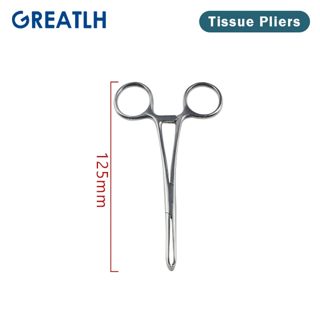 Stainless Steel Tissue Pliers Forceps Medical Clamping Cervical Forceps ...