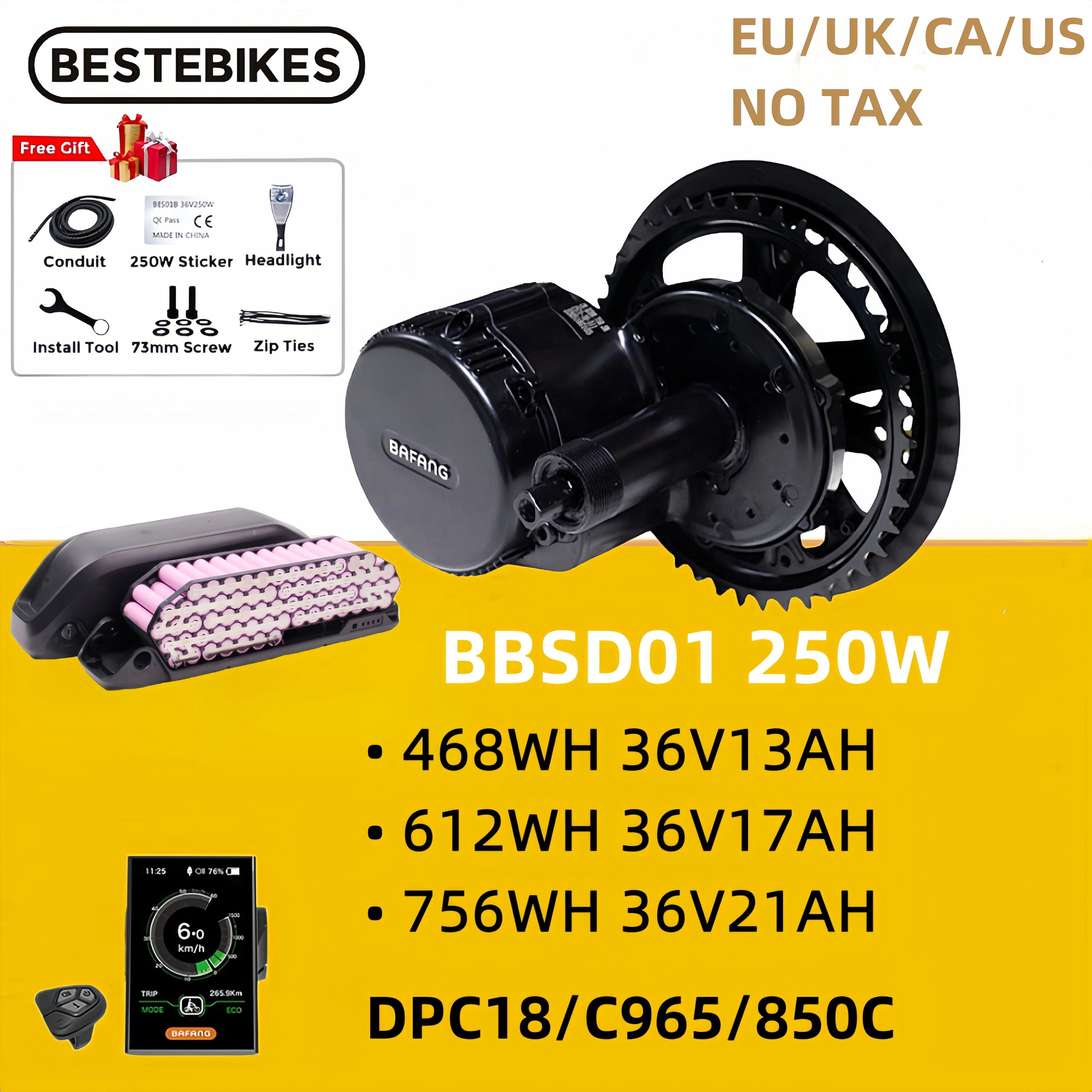 Bafang-Motor-250W-36V-BBS01B-BBS01-Mid-Drive-Motor-Electric-Bike-Ebike ...