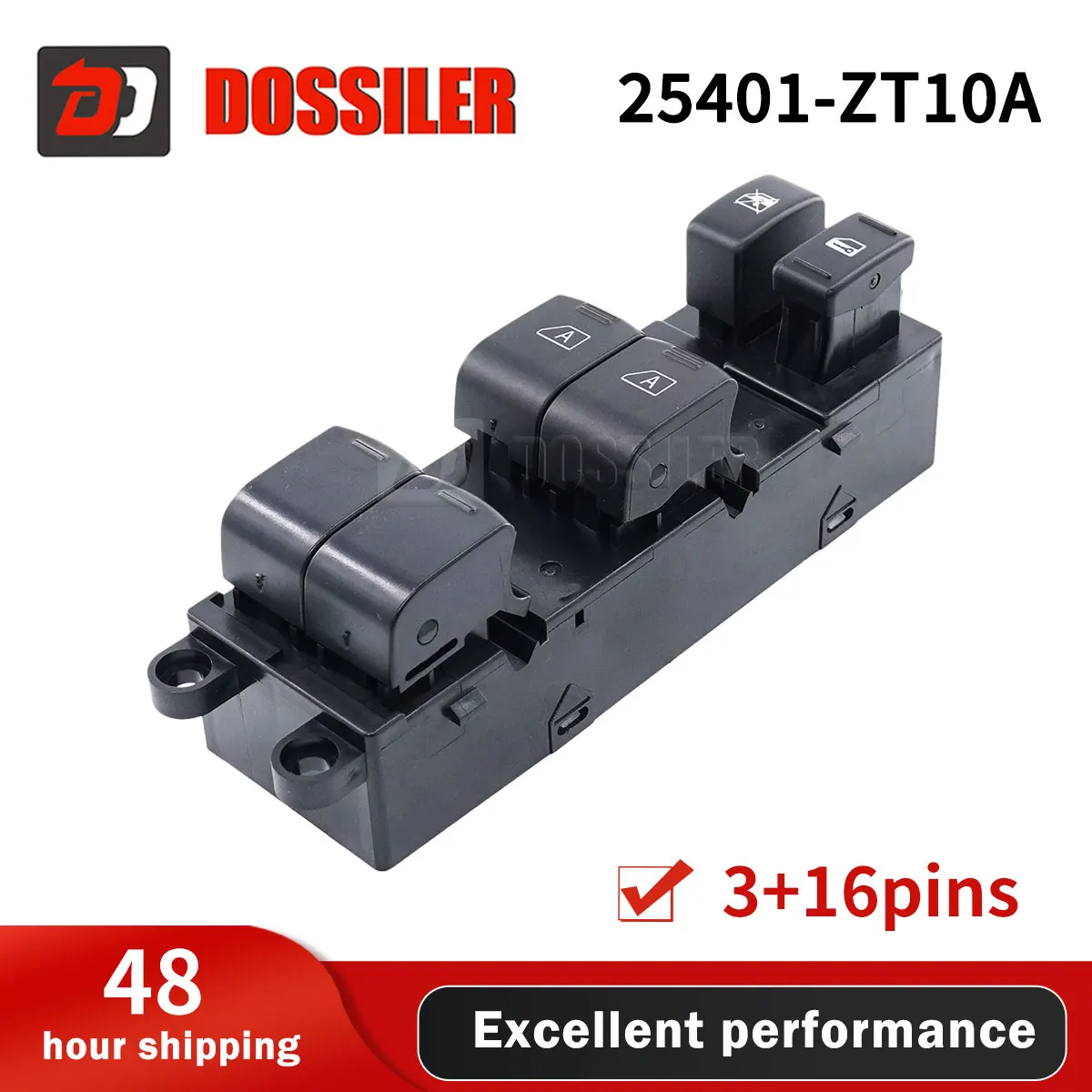 25401-ZT10A-Dossiler-Power-Master-Window-Switch-Lift-Button-For-Nissan ...