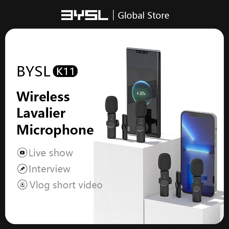BYSL-K11-Wireless-Lavalier-Microphone-Portable-Audio-Video-Recording ...