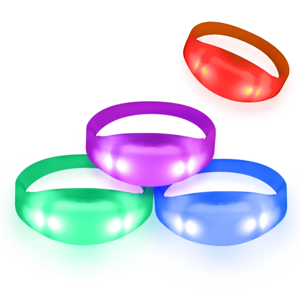 LED-Light-Up-Wristbands-Bracelet-Remote-Controlled-Bracelets-Festival ...