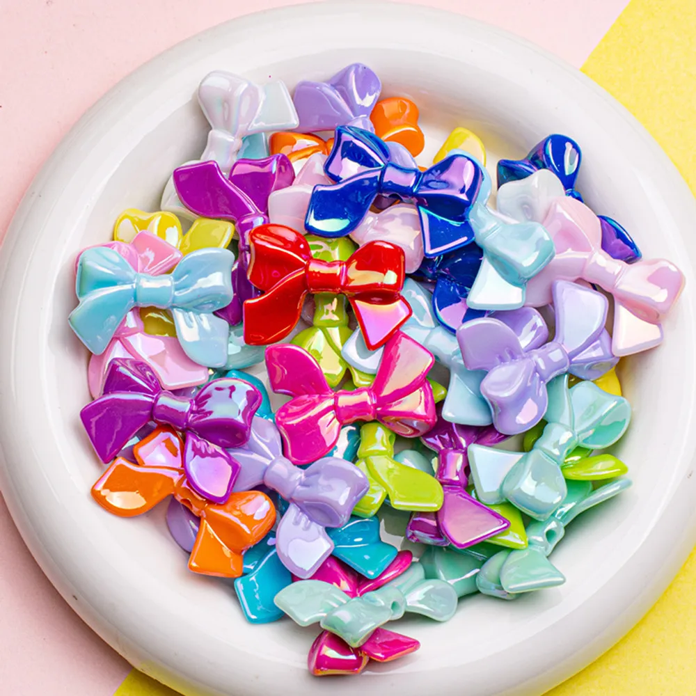 10pcs 24*32mm Diy Bracelet Beading Accessories Acrylic Horse Shell Bow ...