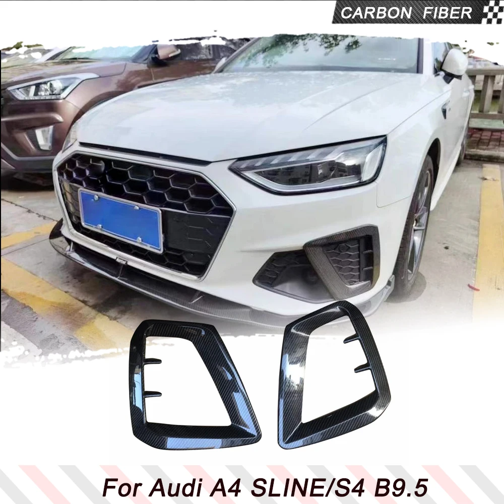 Car Front Bumper Fog Lamp Covers Trims for Audi A4 S Line S4 B9.5 Sedan ...