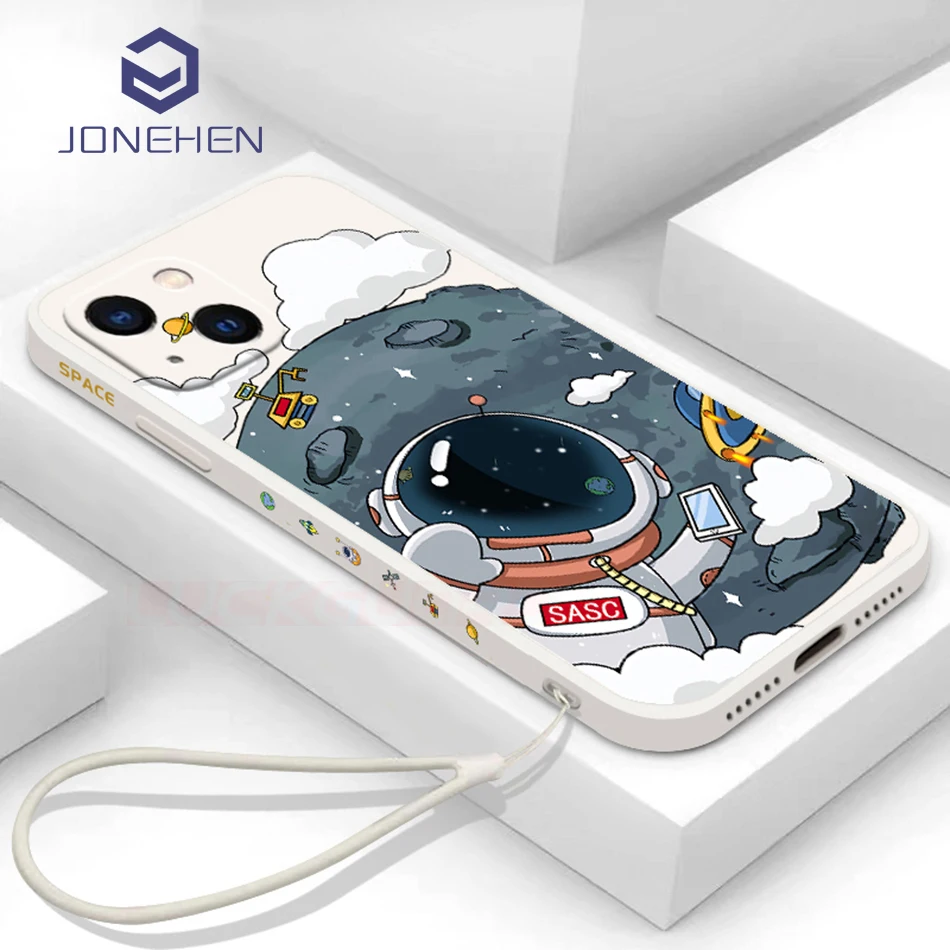 Shockproof-Cartoon-Cute-Astronaut-Case-For-iPhone-13-12-11-14-15-Pro-Xs ...
