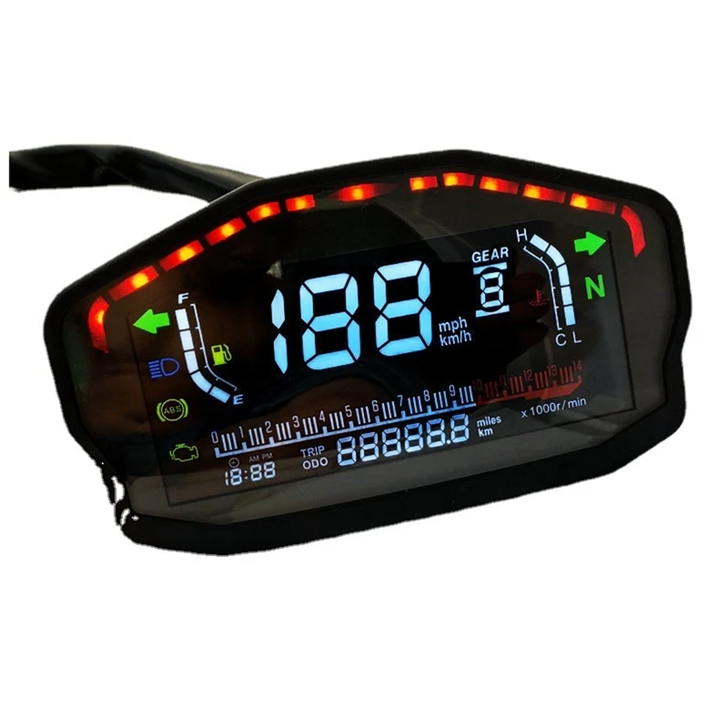 Digital-Motorcycle-Speedometer-LED-Dashboard-RPM-For-Honda-Ducati ...