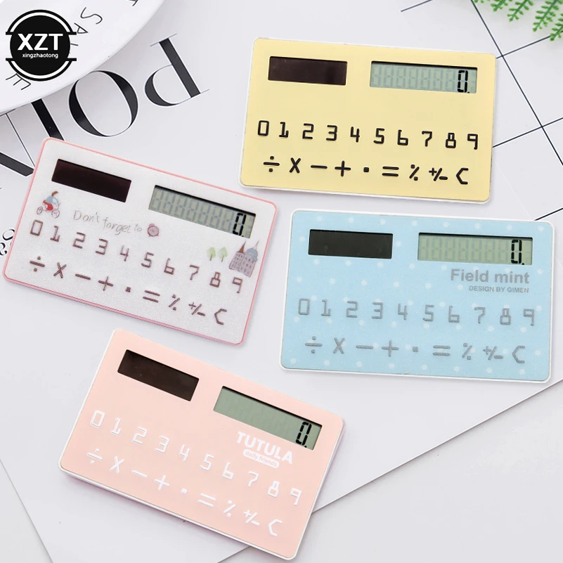Portable-Card-Calculator-Mini-Solar-Calculator-Student-School-Supplies ...