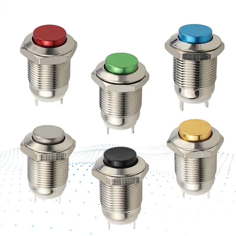 12mm Waterproof Momentary High Round Metal Push Button Switch Car Start ...