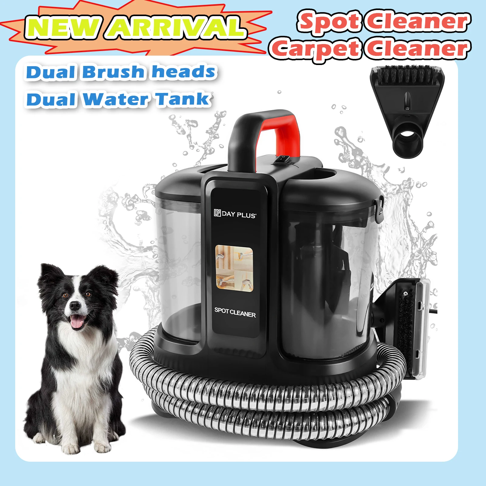 Spot Cleaner & Carpet Cleaner Machine, Dual Tank with 1.2L Volume ...
