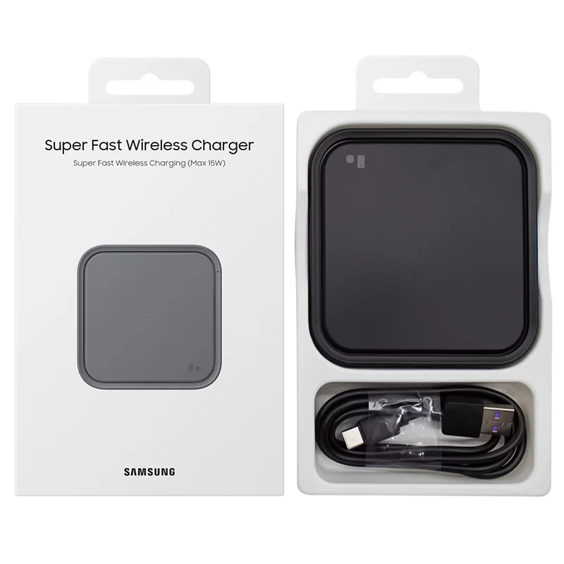 Samsung EP-P2400 15W Max Qi Wireless Charger Fast Charging Pad For iPhone 15 14 For Galaxy S24 ...