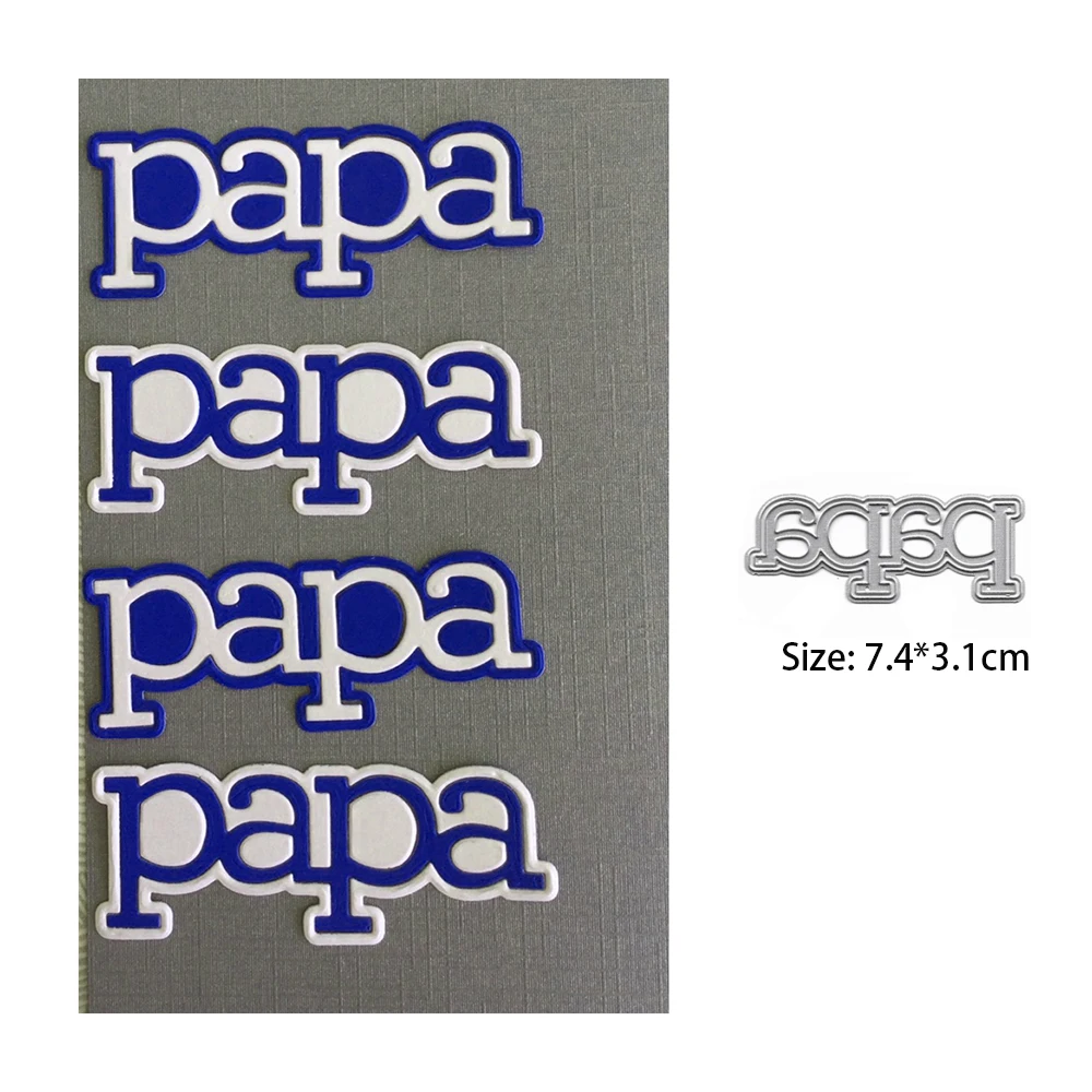 Metal-Cutting-Dies-Cut-Mold-PAPA-Words-Decoration-Scrapbook-Paper-Craft ...