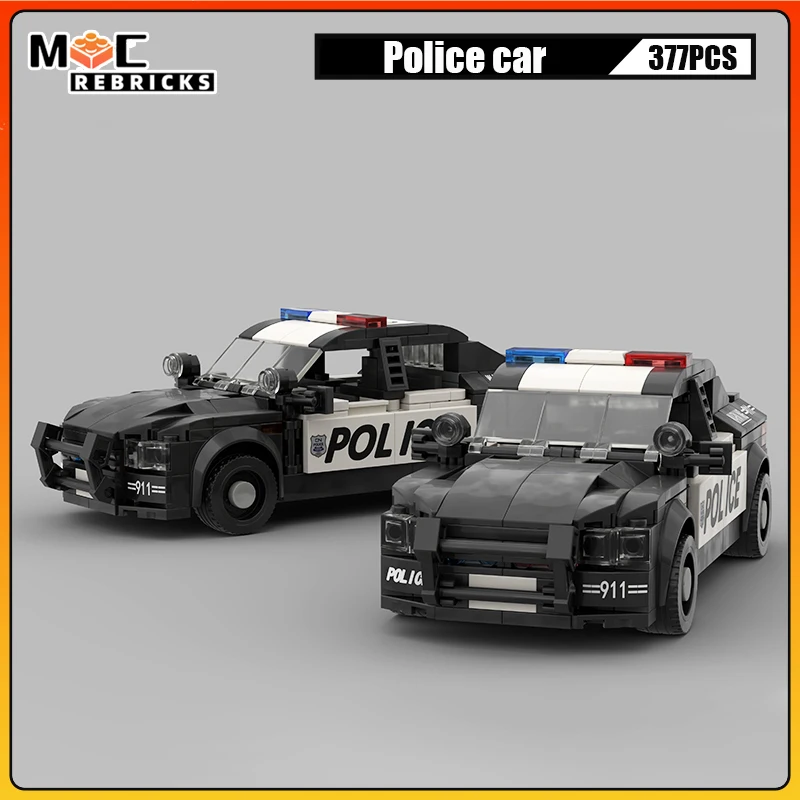 MOC City War Horse Polices Car Building Blocks Patrol Vehicle Sets ...