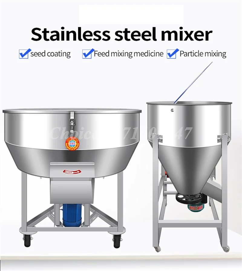 Stainless-Steel-Dry-Wet-Feed-Mixer-50-300kg-New-Agricultural-Animal ...